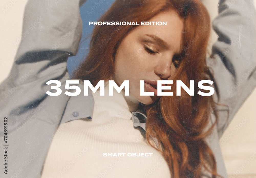 35mm Film Frame Retro Grain Light Leak Photo Effect Paper Texture Template Mockup Overlay Style ...