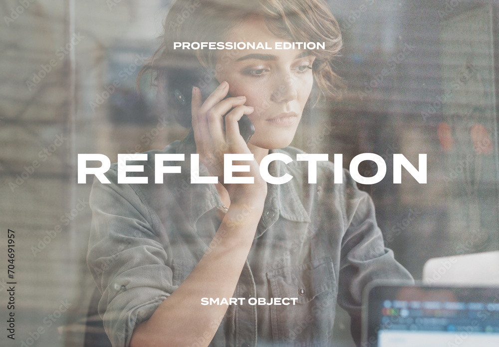 Reflection Window Light Leak Photo Effect Paper Texture Template Mockup ...