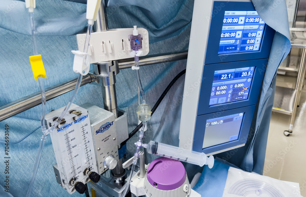 Chicago, IL, USA, January 7th, 2023, Hospital bypass machine: Medical ...