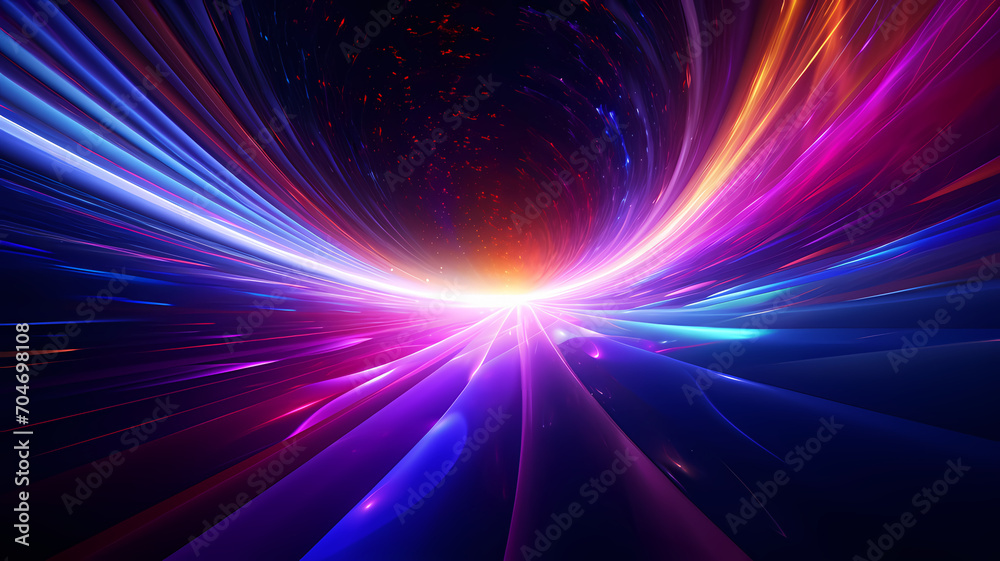 Generative 3D art featuring fluid dynamics simulation with swirling colors and textures for ...