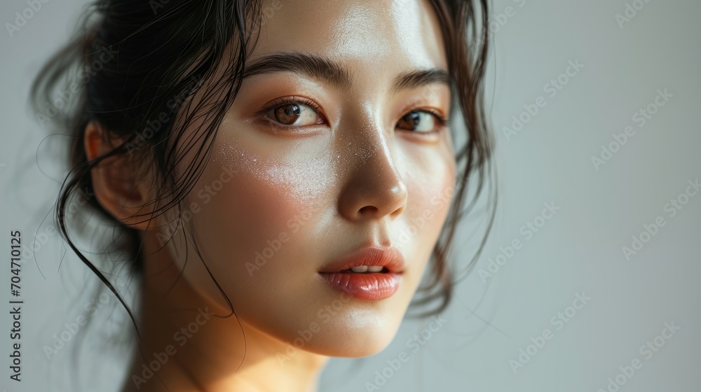 Photos that focus on women's faces Reveal the natural beauty of radiant ...