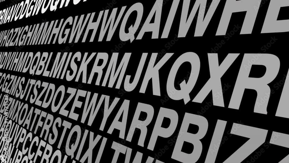 Letter chaos contemporary design inspiration with random letters and ...