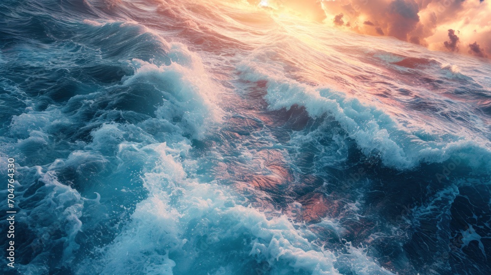 The majestic play of light upon tumultuous waters represents the ...
