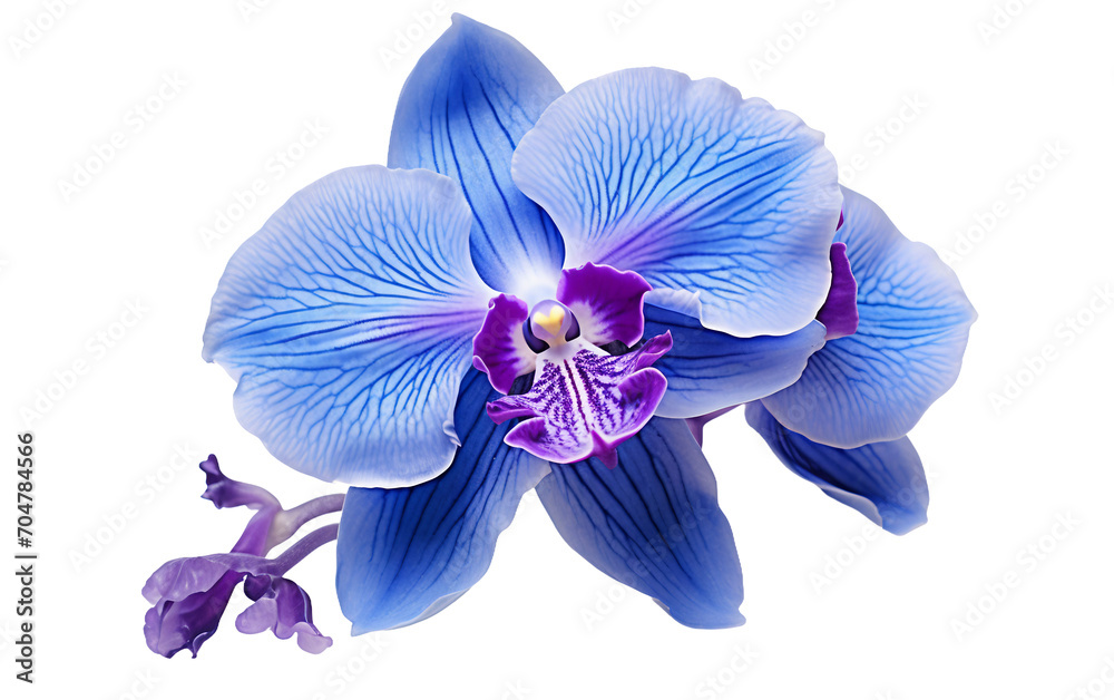 Exotic Blue Vanda Orchid Flower Close-Up Isolated on Transparent ...