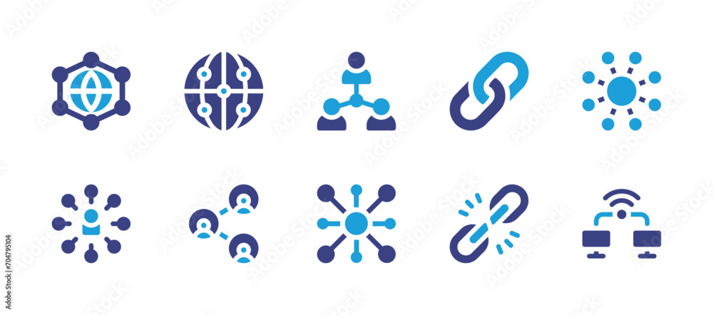 Vetor de Connect icon set. Duotone color. Vector illustration ...
