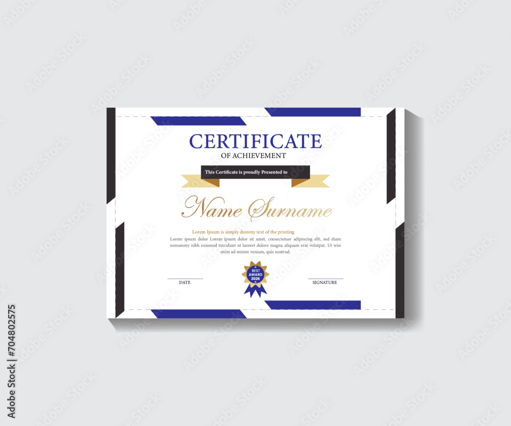 Elegant and popular, this certificate of success award template comes ...