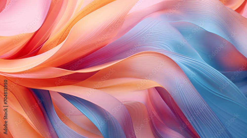 Patterns form on smooth leaves, creating a visually soothing and ...