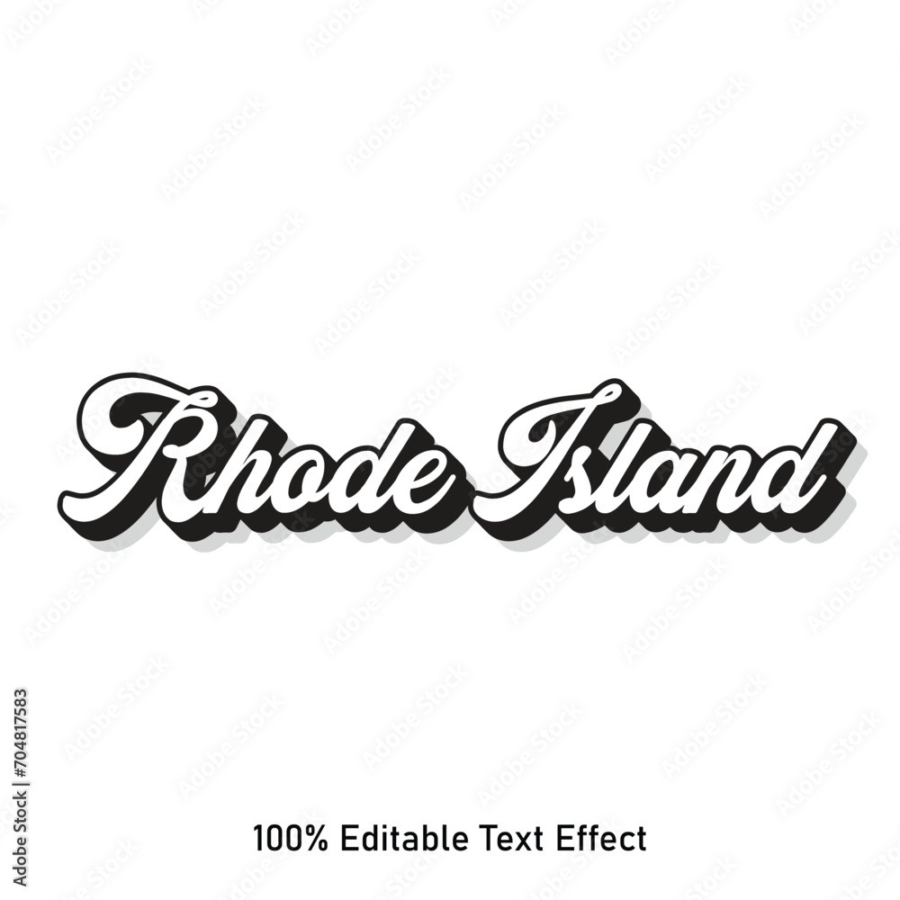 Rhode Island text effect vector. Editable college t-shirt design ...