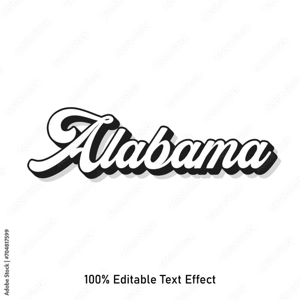 Alabama text effect vector. Editable college t-shirt design printable ...