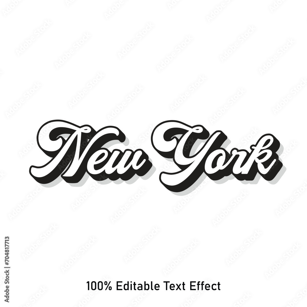 Vecteur Stock New York text effect vector. Editable college t-shirt ...