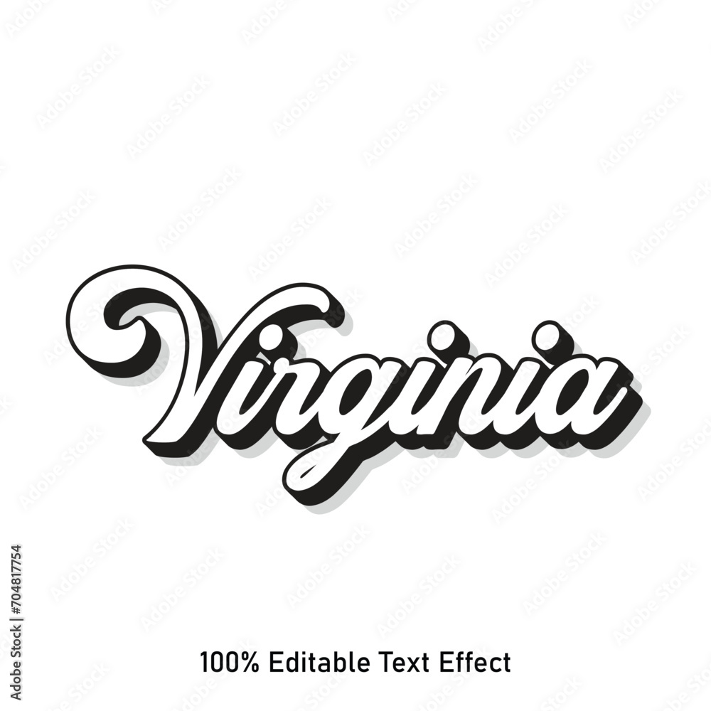 Virginia text effect vector. Editable college t-shirt design printable ...
