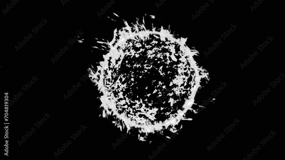 Pulsating sun on a black isolated background. The blazing planet of the ...