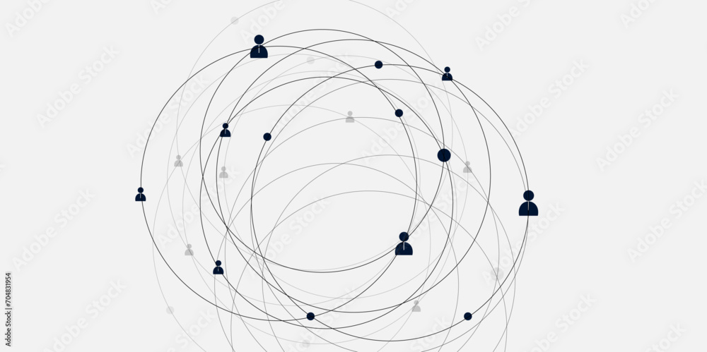 vectors Connecting people. Social network concept. Bright background ...