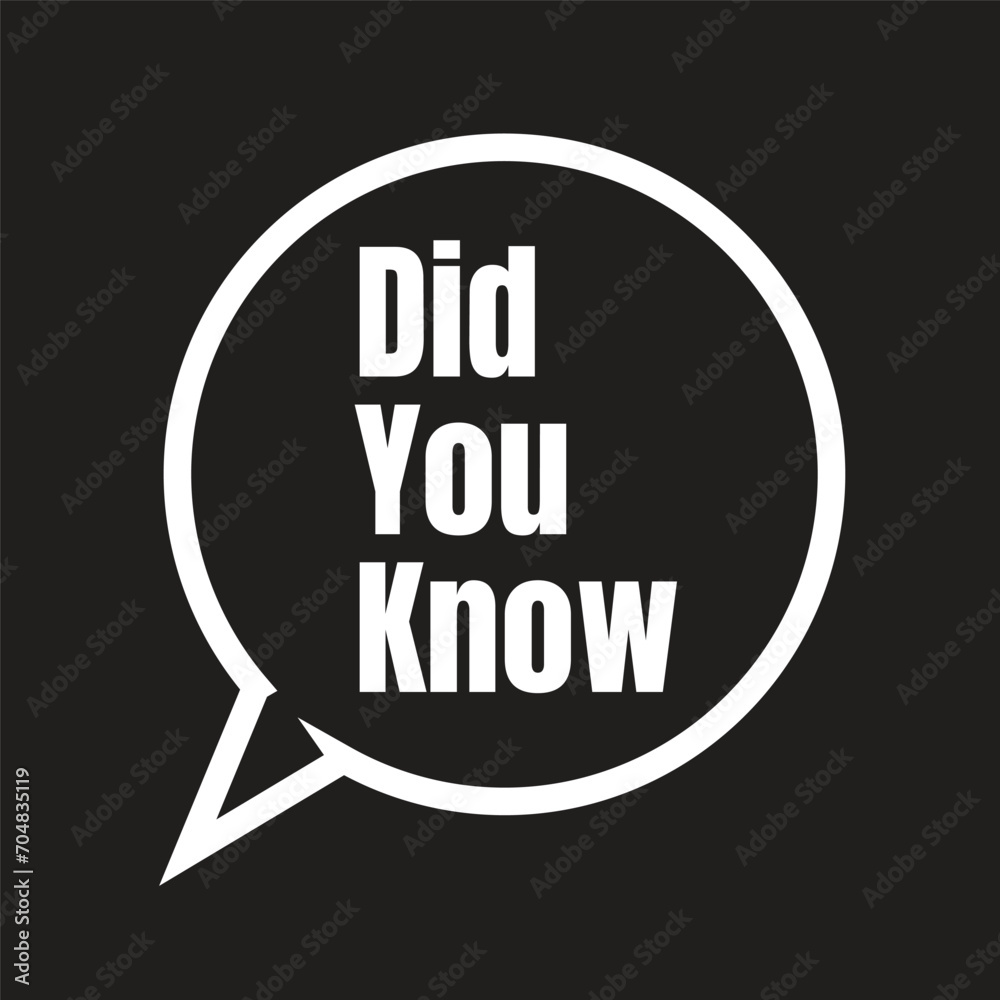 Did You Know label design idea concept. Did you know sign logo design ...