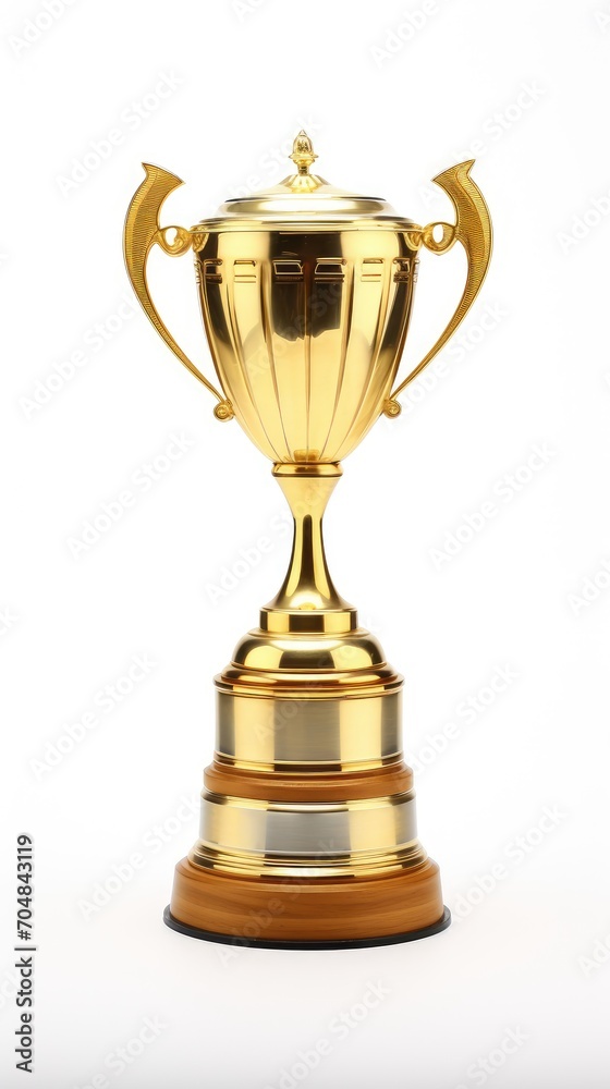 Racing championship trophy, sports trophy, championship trophy on white ...