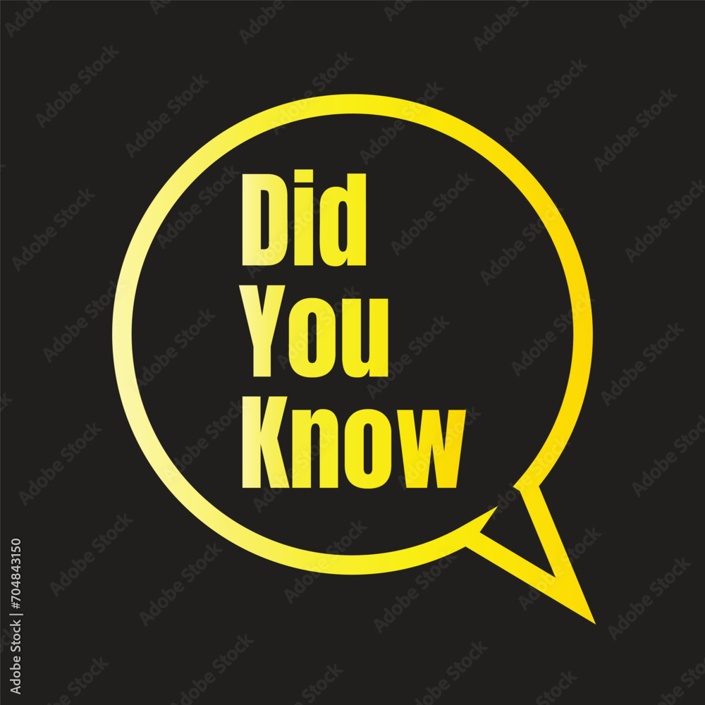 Did You Know label design idea concept. Did you know sign logo design ...
