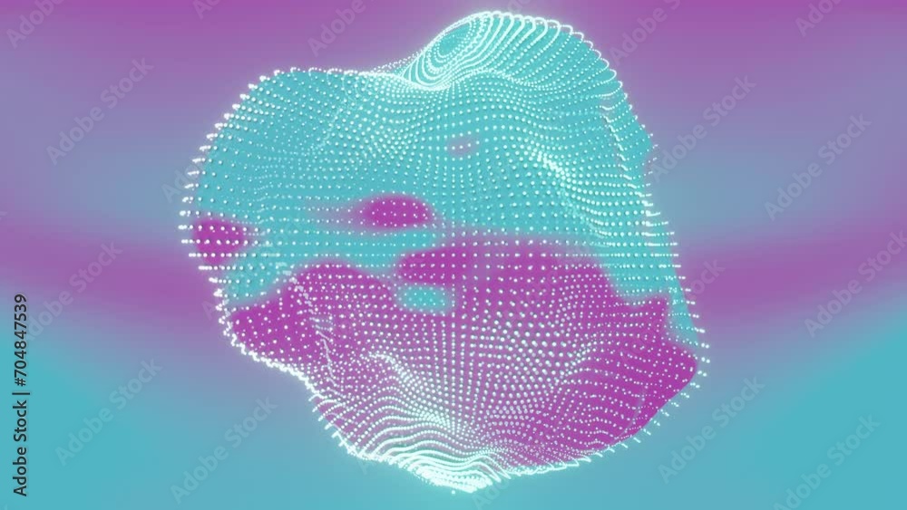 This video showcases a 3D abstract sphere rendered in a stunning ...