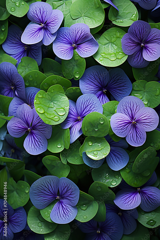 Viola - Rich range and green abstract shapes in a rounded form. Stock ...