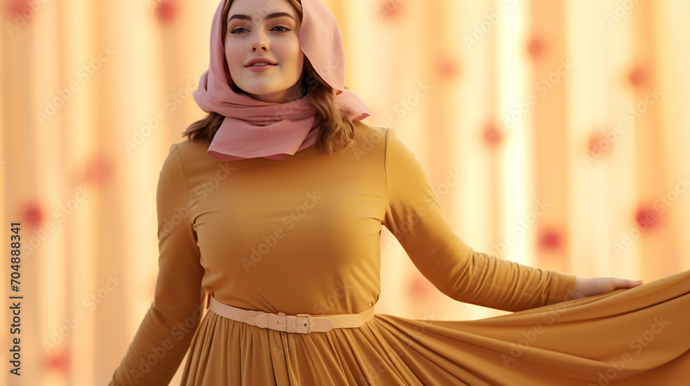 Body confident woman embracing her body, expressing self-love and self ...