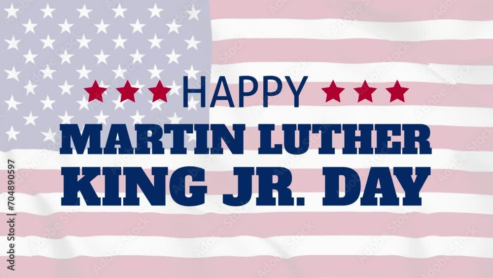 Martin Luther King Jr. Day animation with 3D rotation text effect and ...