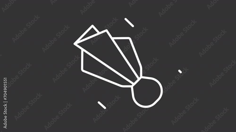 Animated penalty flag white icon. Rules infraction line animation ...