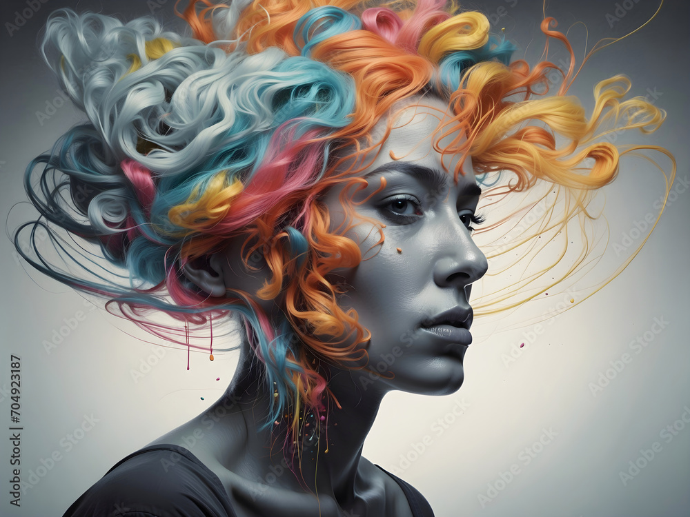 Surreal art conveying the effects of depression on distorting thinking ...