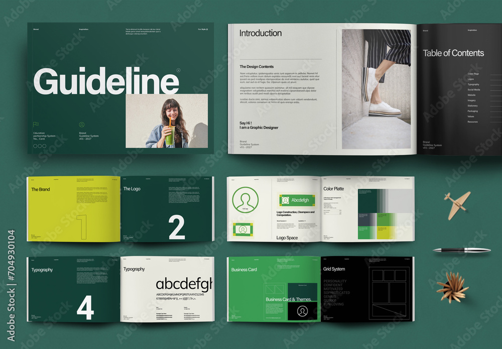 Brand Guideline Layout Stock Template | Adobe Stock