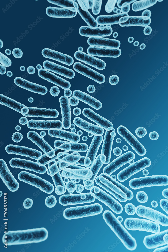 Enterobacteriaceae, gram-negative rod-shaped bacteria, part of ...