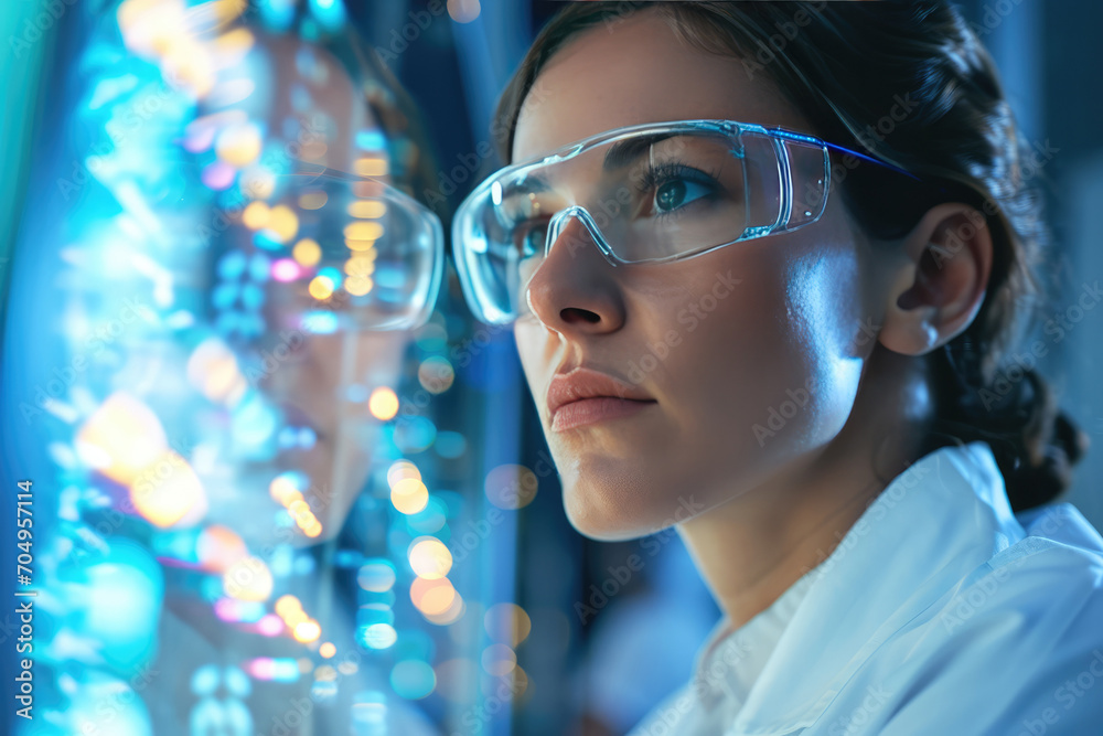 Genetics Researcher Wearing Smart Glasses: Exploring The World Of Women ...