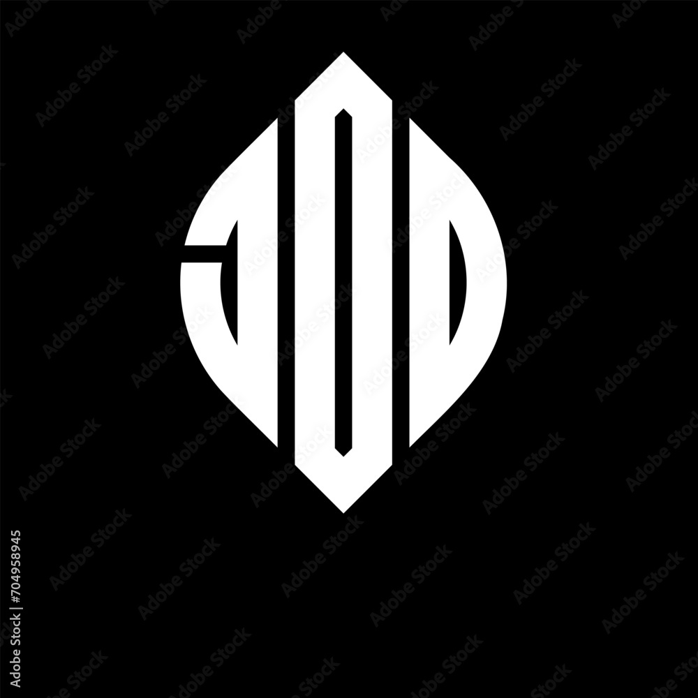 Vecteur Stock JDD circle letter logo design with circle and ellipse ...