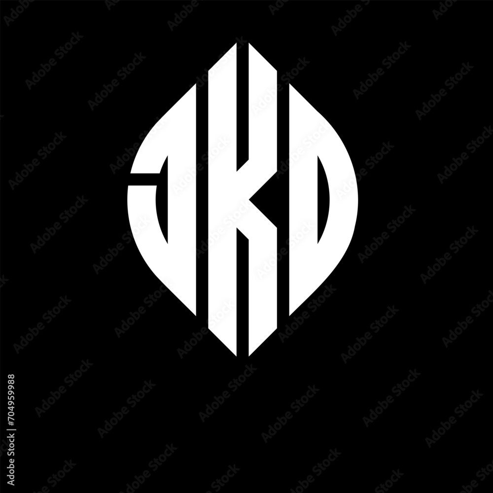 JKO circle letter logo design with circle and ellipse shape. JKO ...