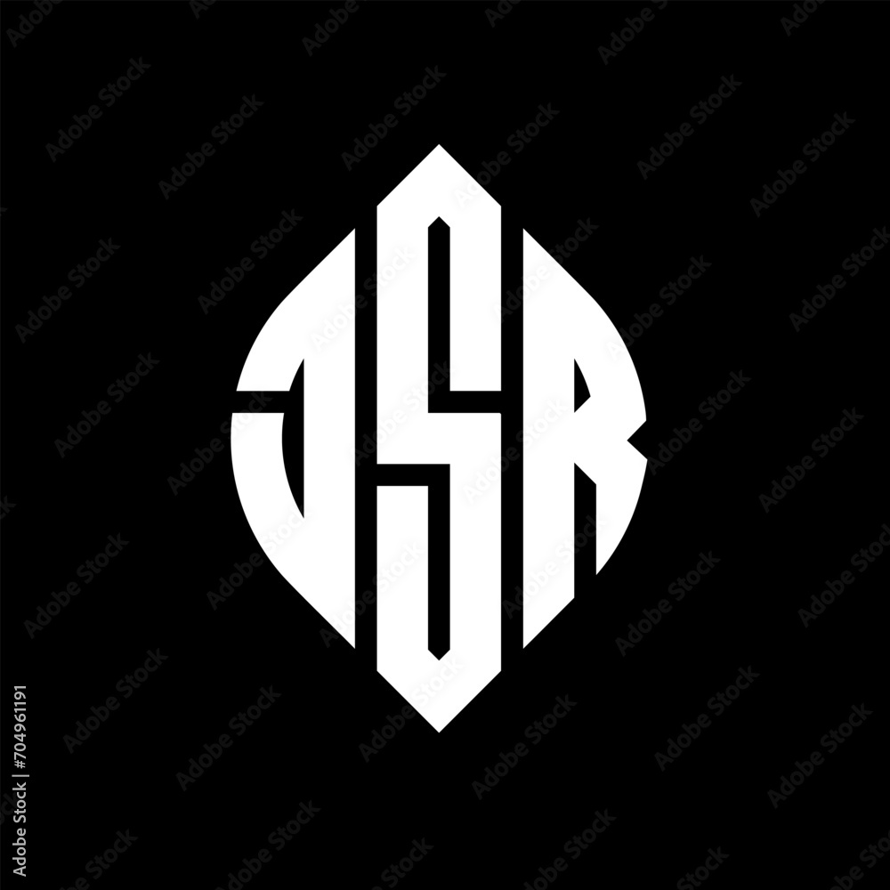 JSR circle letter logo design with circle and ellipse shape. JSR ...