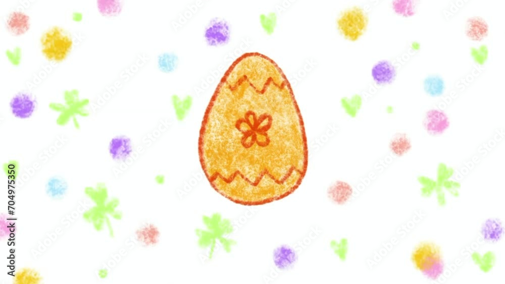 Cute hand drawn Easter animation for children. Egg turning into Easter ...