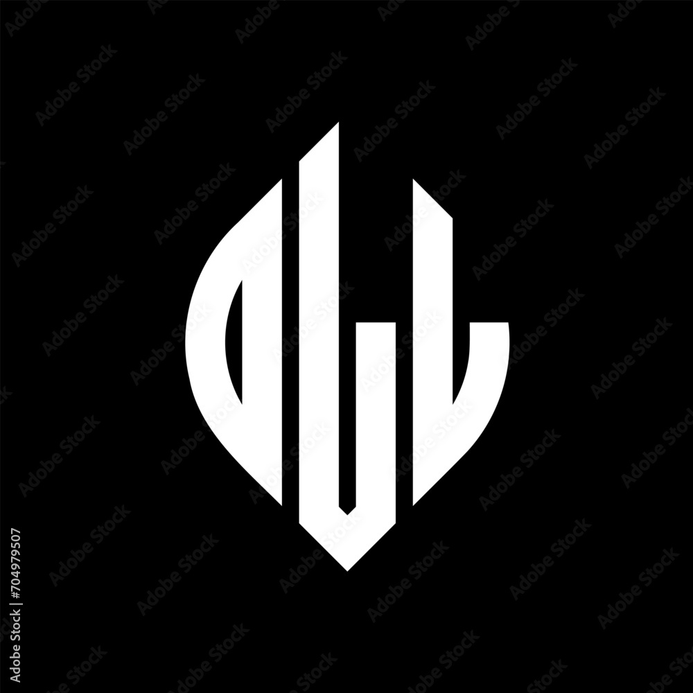 OLL circle letter logo design with circle and ellipse shape. OLL ...