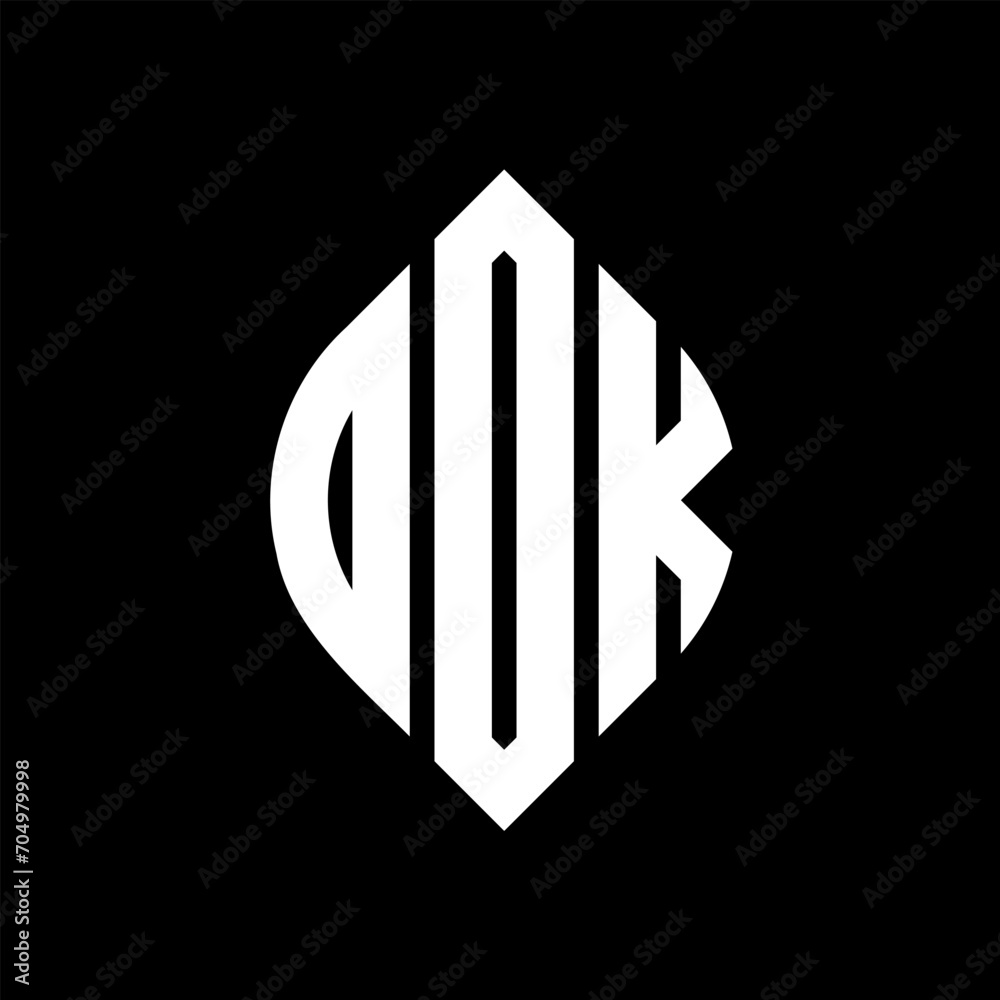 OOK circle letter logo design with circle and ellipse shape. OOK ...