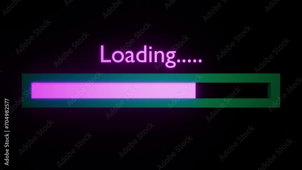 Vidéo Stock Loading bar on black background. Loading done. Retro design ...