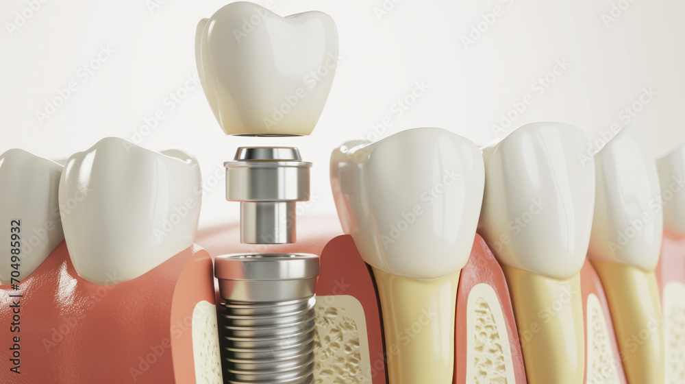 Mental model dental implant installation procedure, way of restoring ...