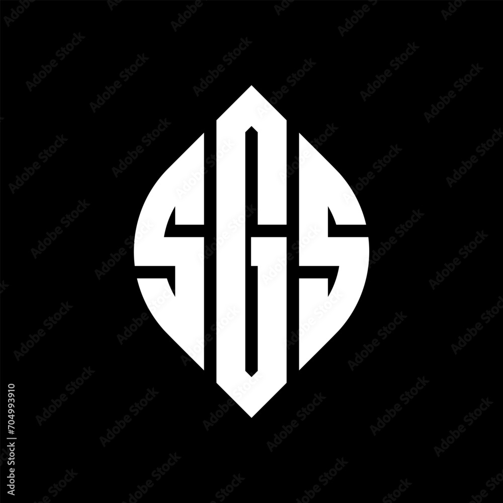 SGS circle letter logo design with circle and ellipse shape. SGS ...