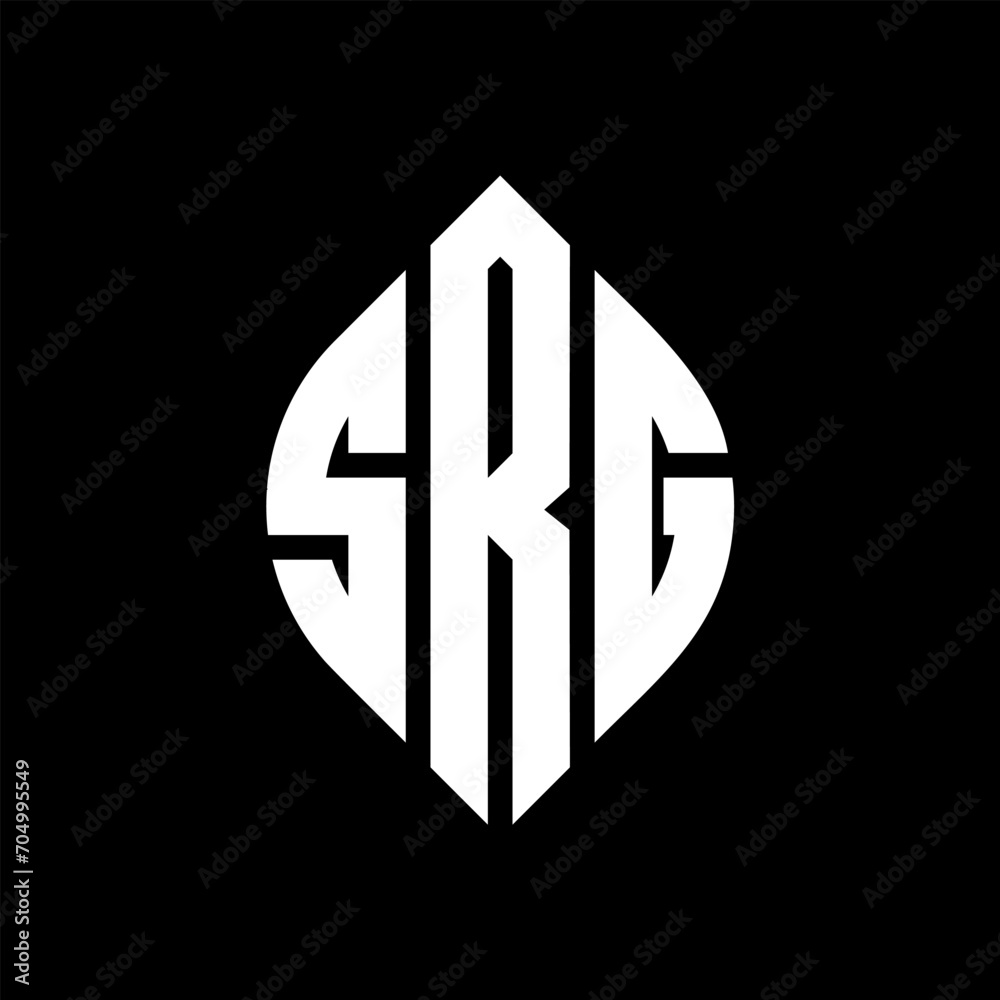 SRG circle letter logo design with circle and ellipse shape. SRG ...