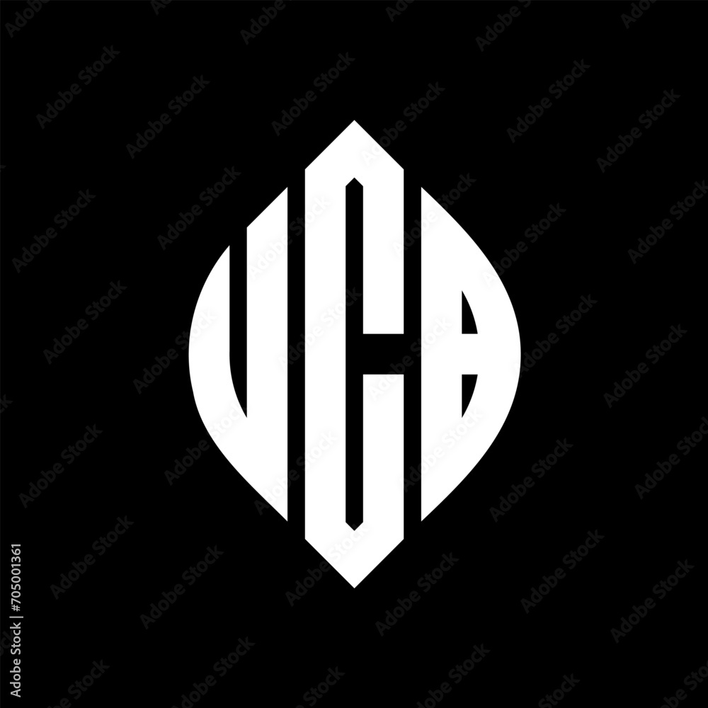 UCB circle letter logo design with circle and ellipse shape. UCB ...