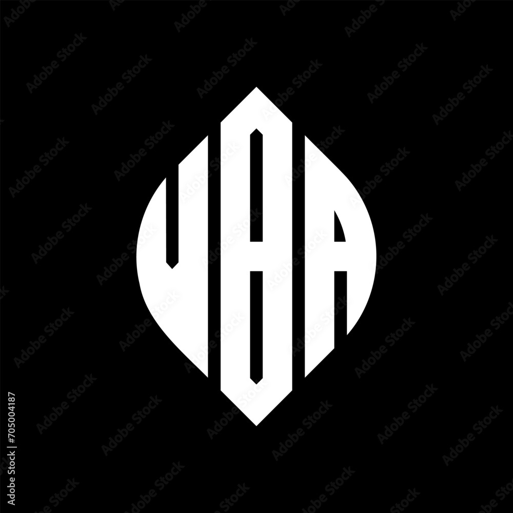 VBA circle letter logo design with circle and ellipse shape. VBA ...
