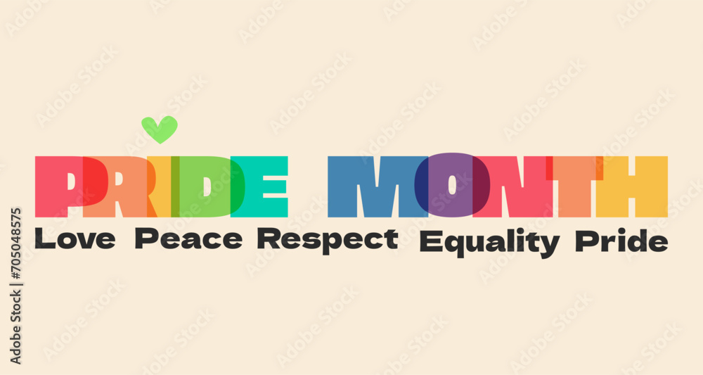 Pride month banner celebration against violence, discrimination, human ...