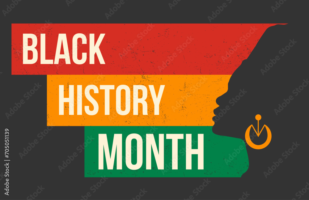 Black history month background illustration with African woman's ...