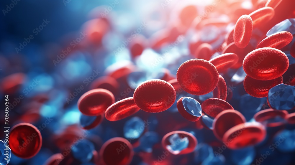 Under the microscope- background macro for scientific medical concept ...