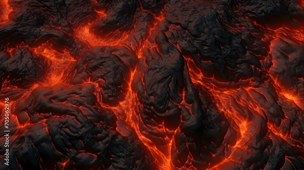 Seamless molten lava and melting volcanic rock background texture ...