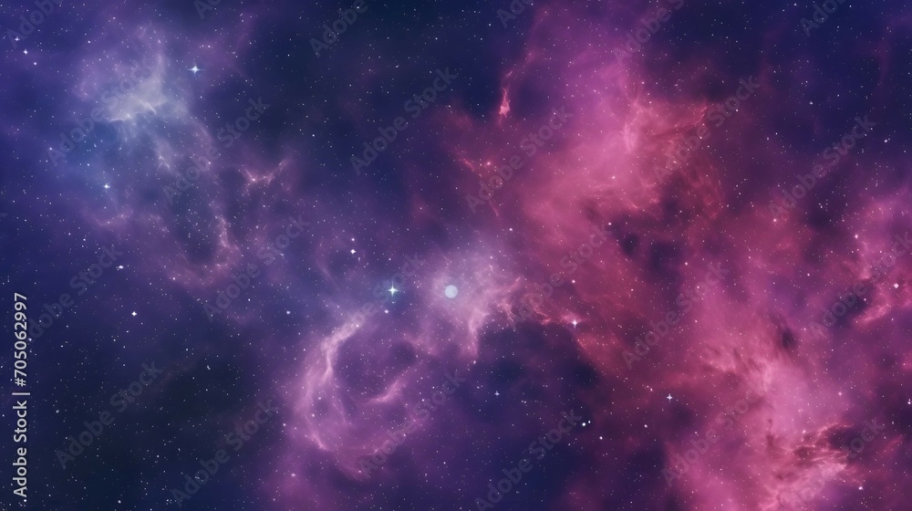 Seamless space texture background. Stars in the night sky with purple ...