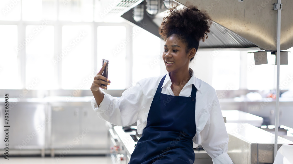 portrait young teen girl cook student. Cooking class. culinary ...