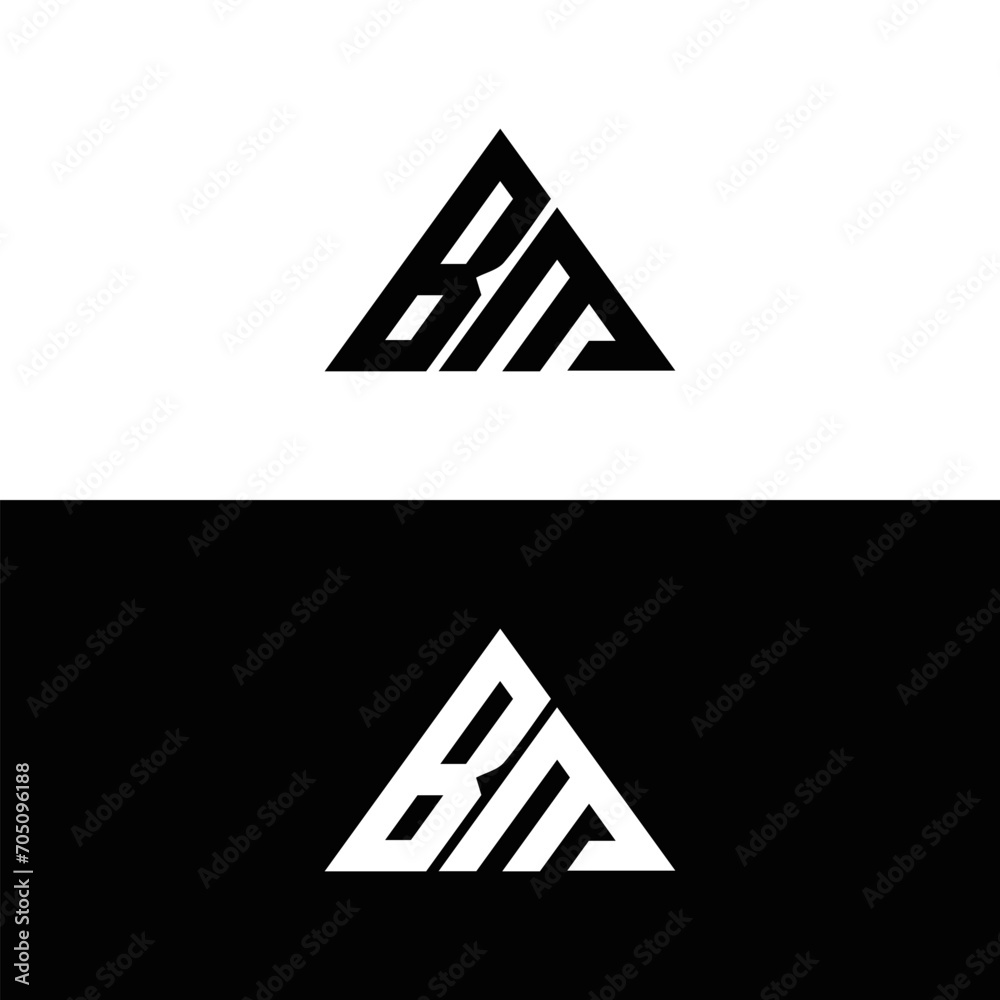 BM logo. B M design. White BM letter. BM, B M letter logo design ...