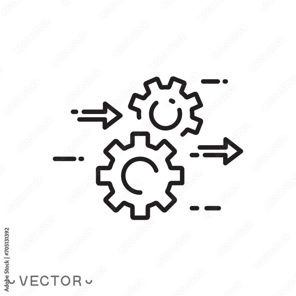process management icon, improving strategy industry, optimization ...
