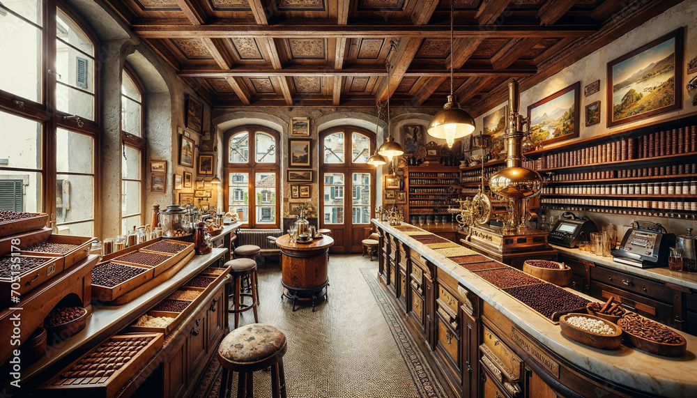 A cosy Swiss café with low ceilings and a 100-year tradition of ...